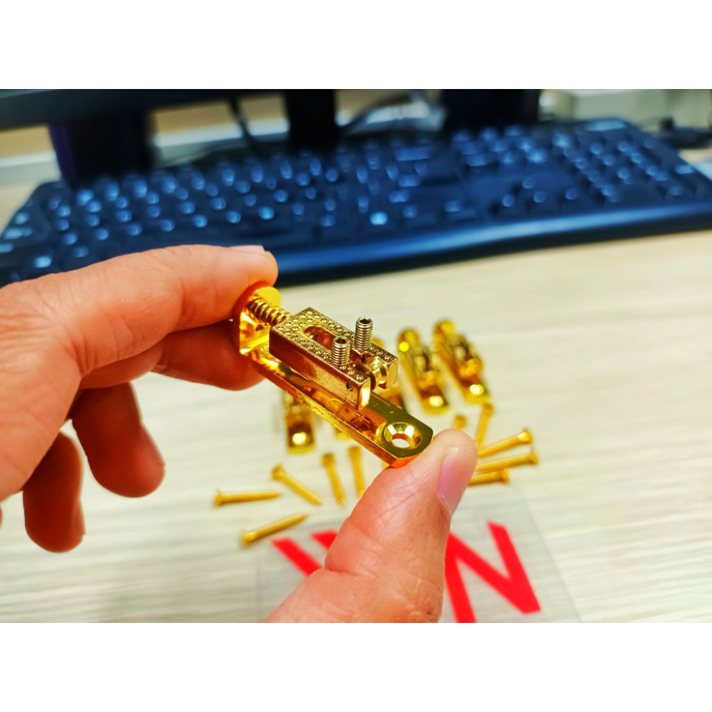 Saddle Bridge Roller Multiscale Electric Guitar Gold | Shopee Malaysia