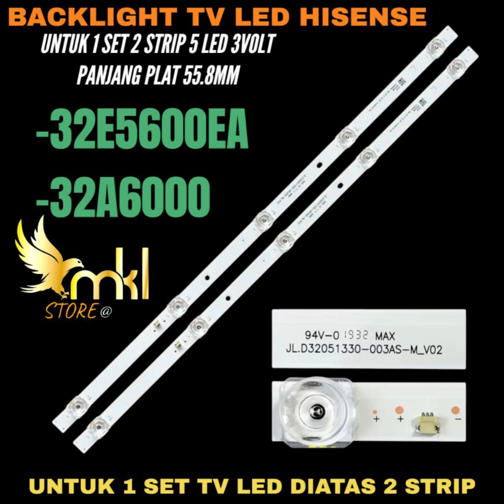 HISENSE LED TV BACKLIGHT 32 INCH 32E5600EA- 32A6000 HISENSE LED TV ...