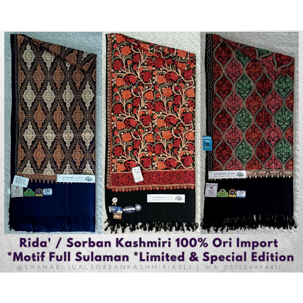 Price of Thick Embroidered Kashmiri Turban | Rida' Kashmiri | Habib's ...