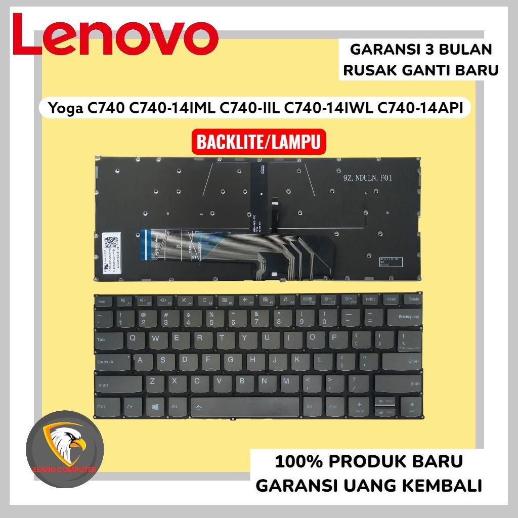Lenovo Yoga C740 C740-14IML C740-IIL C740-14IWL C740-14API Keyboard ...