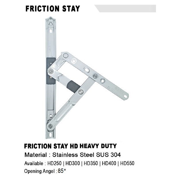 FRICTION STAY HD HEAVY DUTY 16 INCH FOR TOP AND SIDE HUNG FRICTION STAY ...