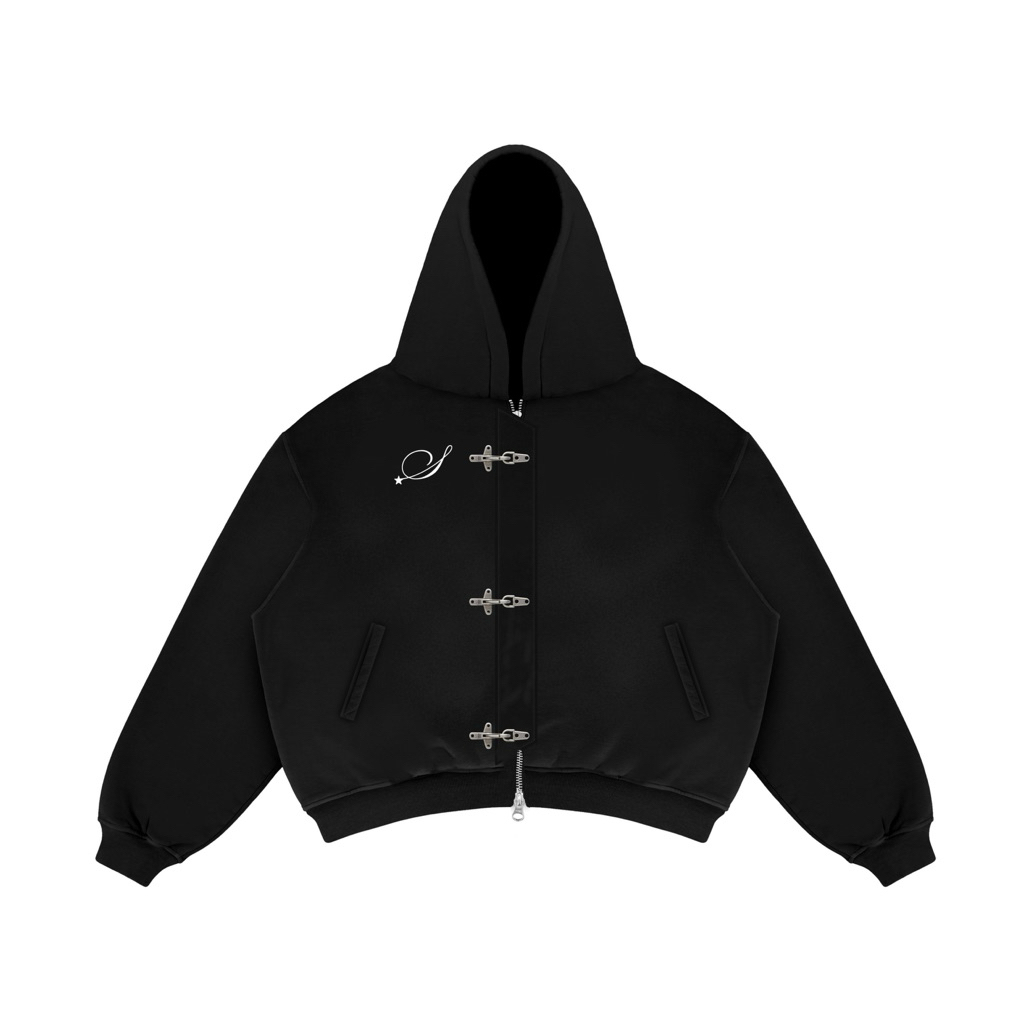 Satisfaction Fireman Clasp Hoodie Double Zipp 375GSM STARTLE Black ...