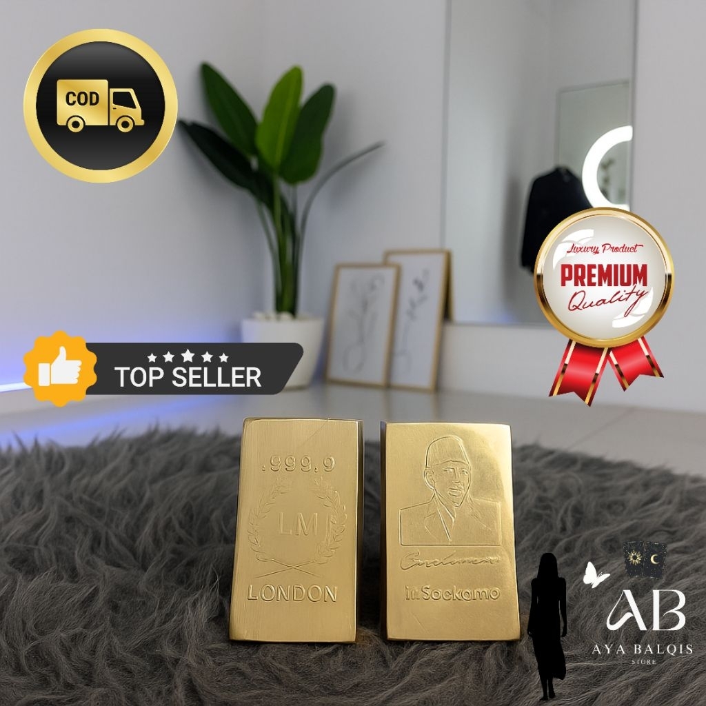LM Gold Souvenir Brass Bars 4 Pieces 3cm Premium | Shopee Malaysia
