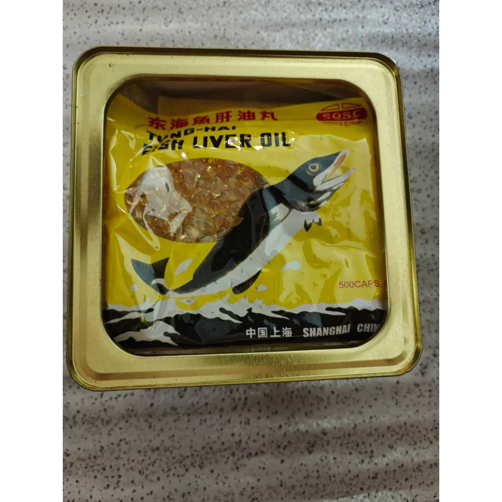 FISH LIVER OIL TUNGHAI TUNG HAI 1 CAN CONTAINS 10 PACKS @500 GRAINS ...