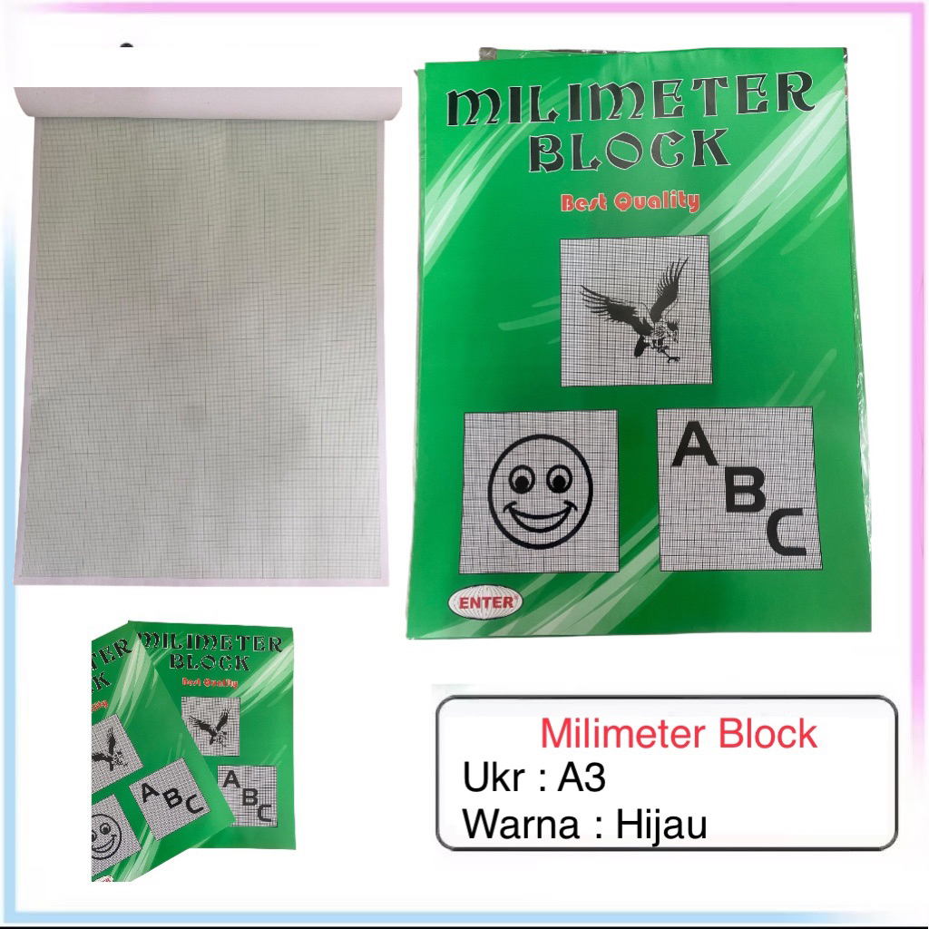 MILIMETER BLOCK A3 Drawing Book Paper / Millimeter Block Book / A3 ...