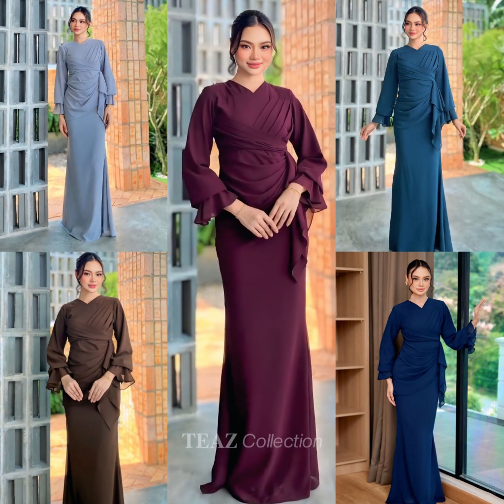 TEAZ CLARA DRESS GAMIS FOR WEDDINGS SIMPLE ELEGANT DRESS MALAYSIA ...