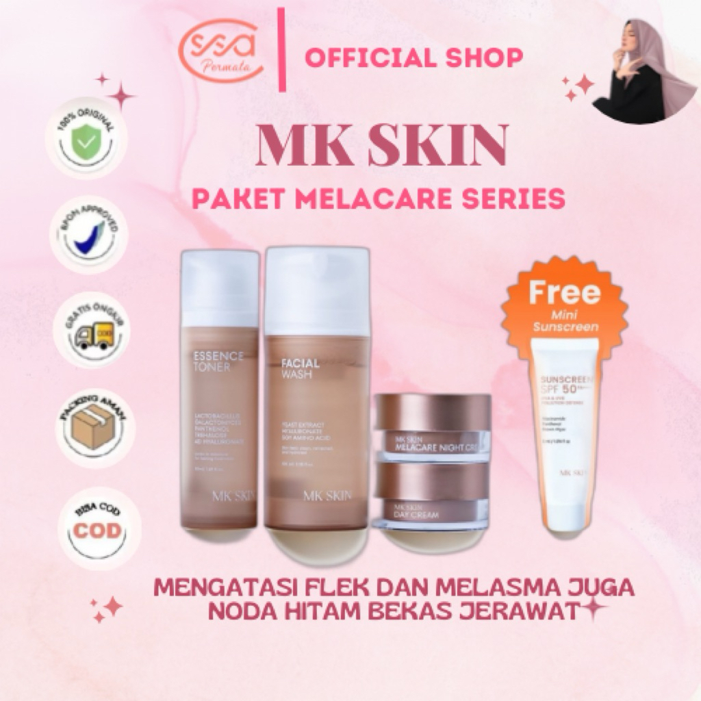 SSA PERMATA - MK skin PACKAGE MELACARE SERIES 4 pc free mini sunscreen ...