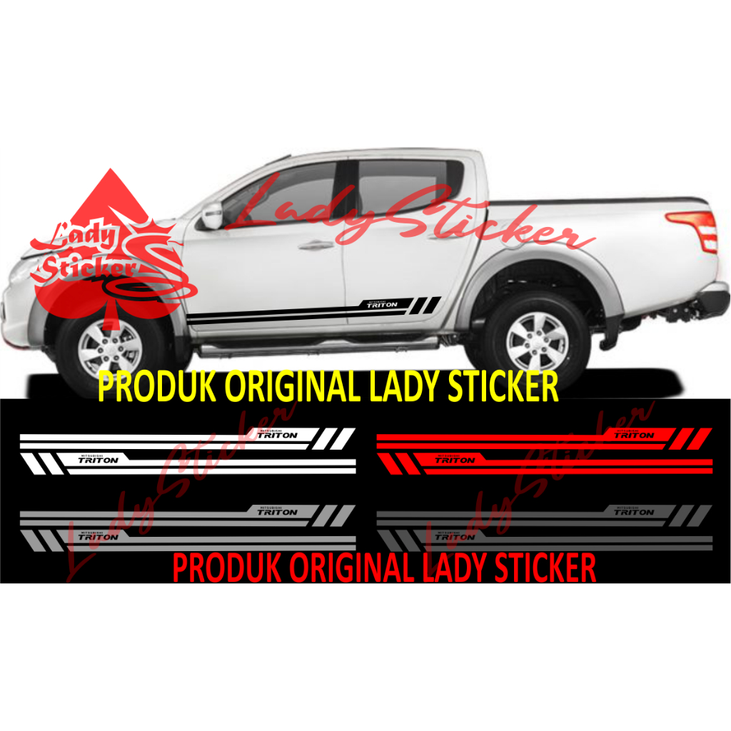 Cutting triton car sticker dobble cabbin sticker mitsubishi triton car ...