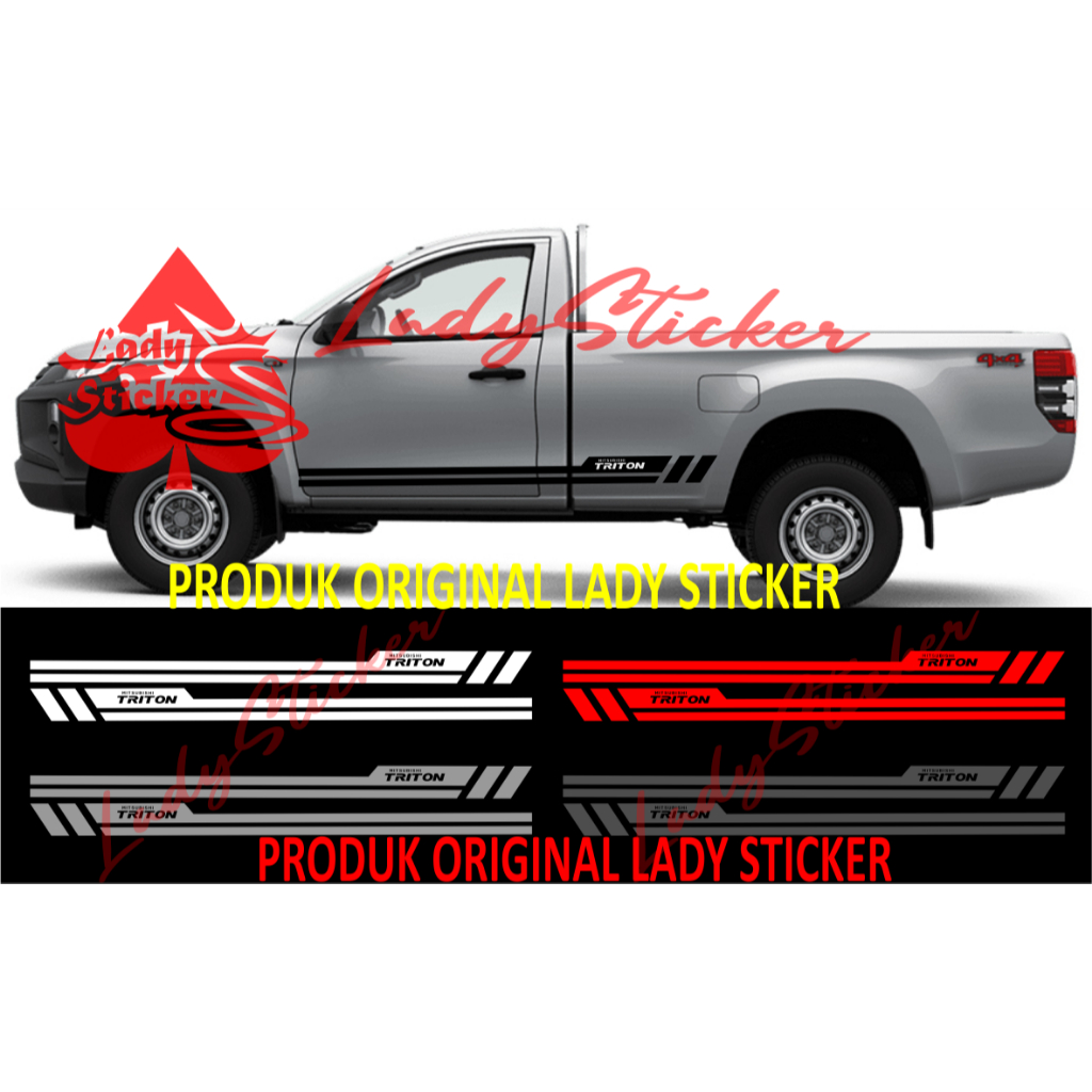 Cutting triton car sticker single cabbin sticker, mitsubishi triton car ...