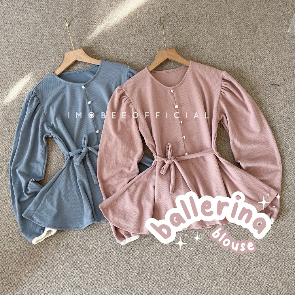 BALLERINA BLOUSE COTTAGE CORE / BLOUSE FAIRY AESTHETIC BUTTONS PEARL ...