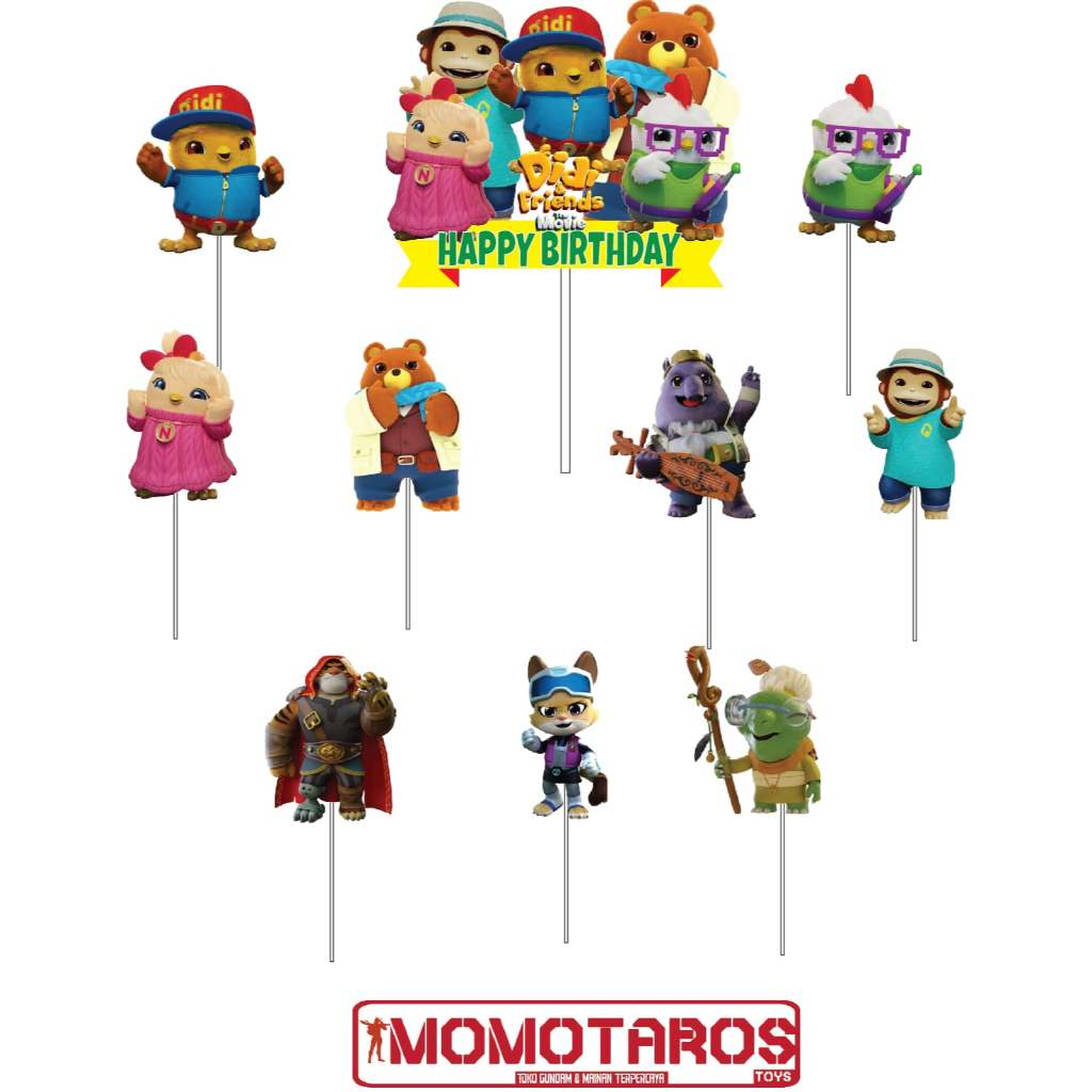 Didi and friends cartoon movie cake Topper | Shopee Malaysia