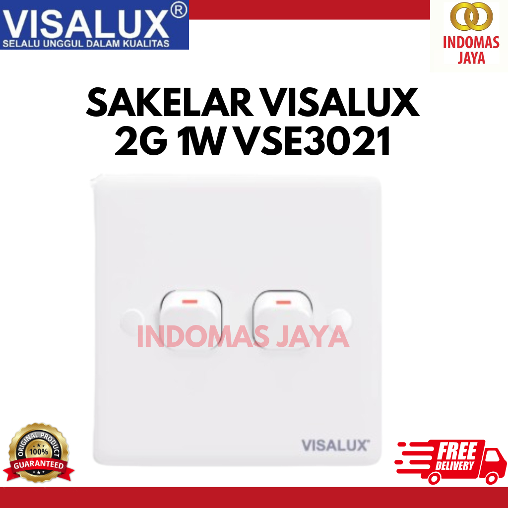 Visalux E-Series PVC Switch - 2G White / Premium Switch (VSE3021 ...