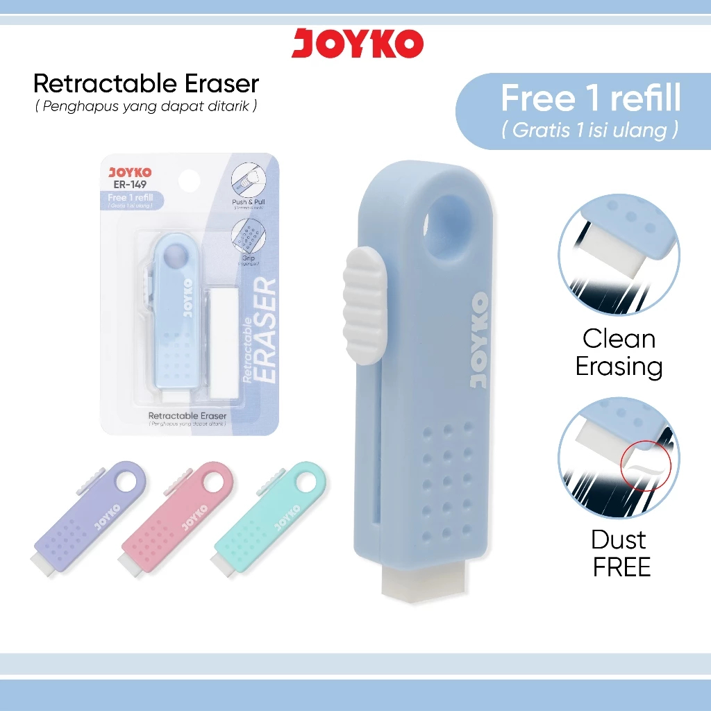 Joyko Sliding Eraser ER-149 Joyko Mechanical Eraser Cute Pencil Eraser - ATK | Shopee Malaysia