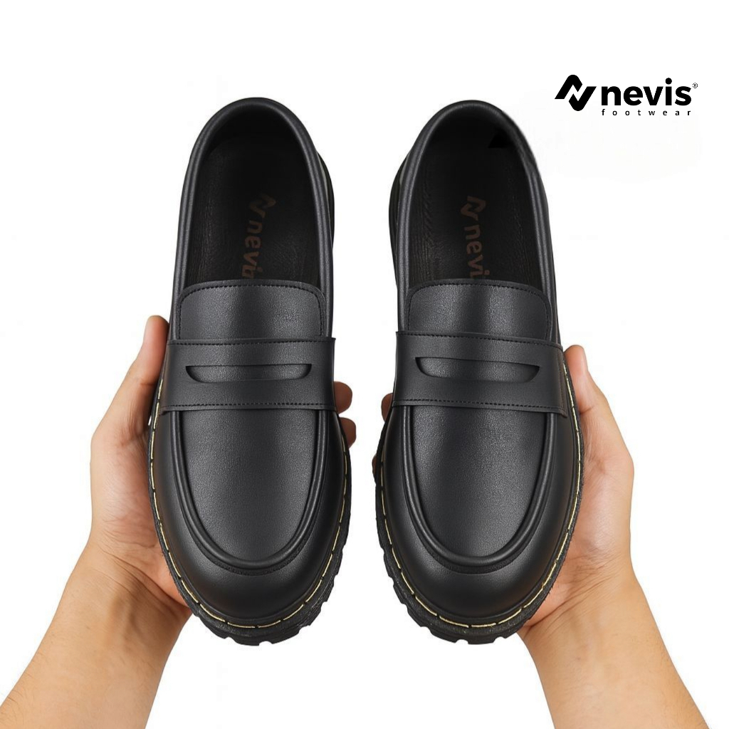 Nevis Footwear | Original Black Men's Loafers Formal Shoes Cool Elegant ...