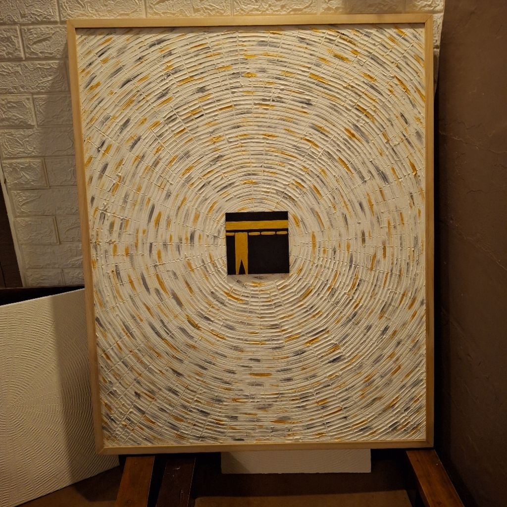70x90 Minimalist Kaaba texture painting, textured art, unique viral ...