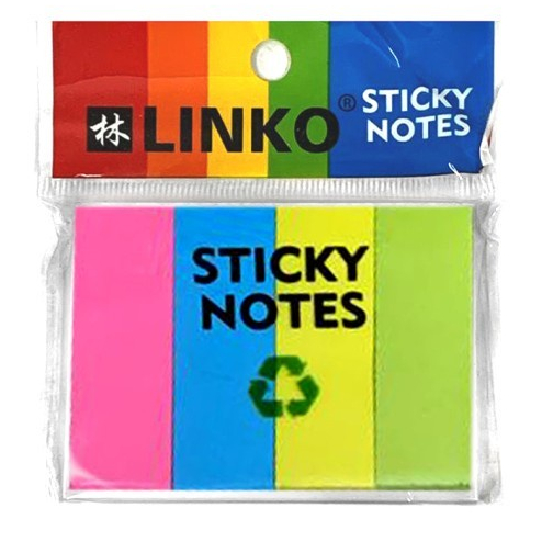 FILM MARKER LINKO/ STICKY NOTES 51x38mm 4 COLORS / MEMO TEMPEL / PAGE ...
