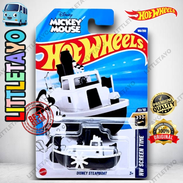 Hot Wheels Disney Steamboat Black and White Disney Mickey Mouse Boat ...