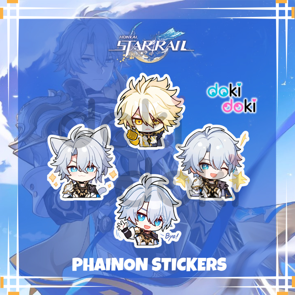 8 PCS PHAINON HONKAI STAR RAIL STICKER VINYL WATERPROOF STICKER ...