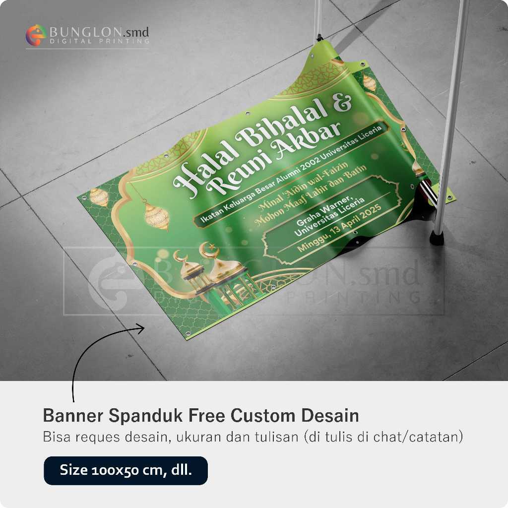 Halal Bi Halal and Reunion Akbar Banners Free Custom Design | Shopee ...