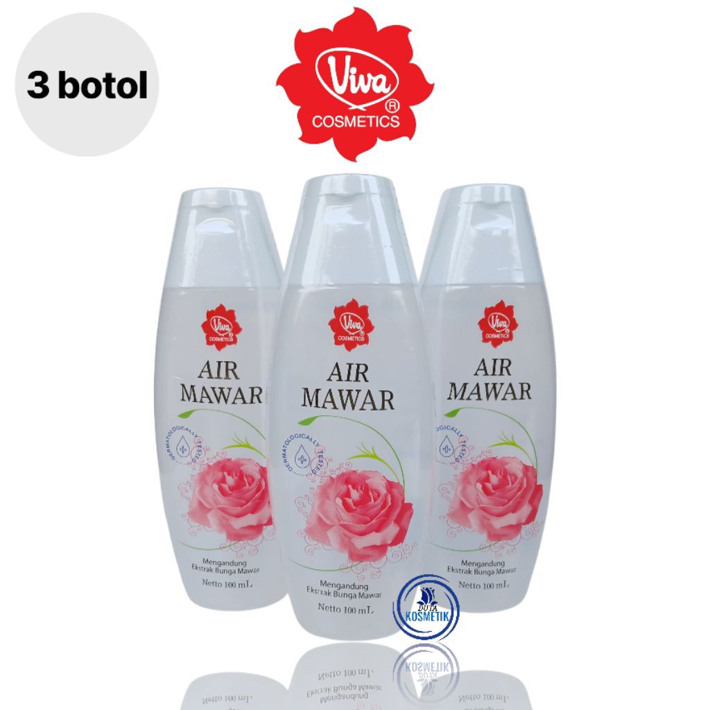 MAWAR [ 3 bottles] VIVA ROSE WATER 100ml / Viva rose water Refreshing ...