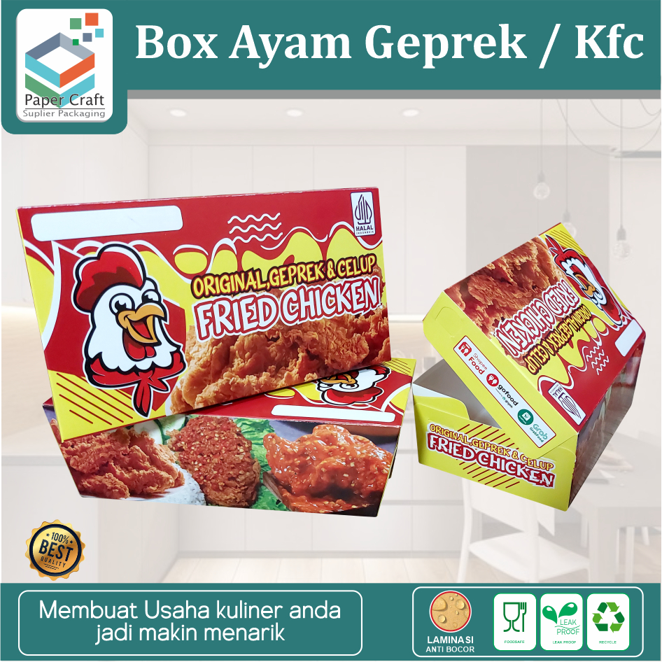 M Fried Chicken Dkriuk Dip Chicken Geprek Premium Laminated Ivori ...