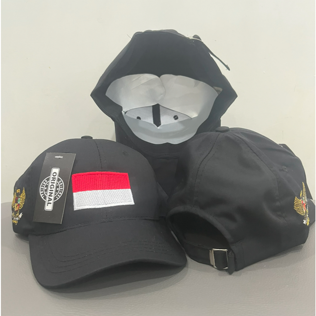 Baseball cap embroidered with Indonesian logo, Indonesian independence ...