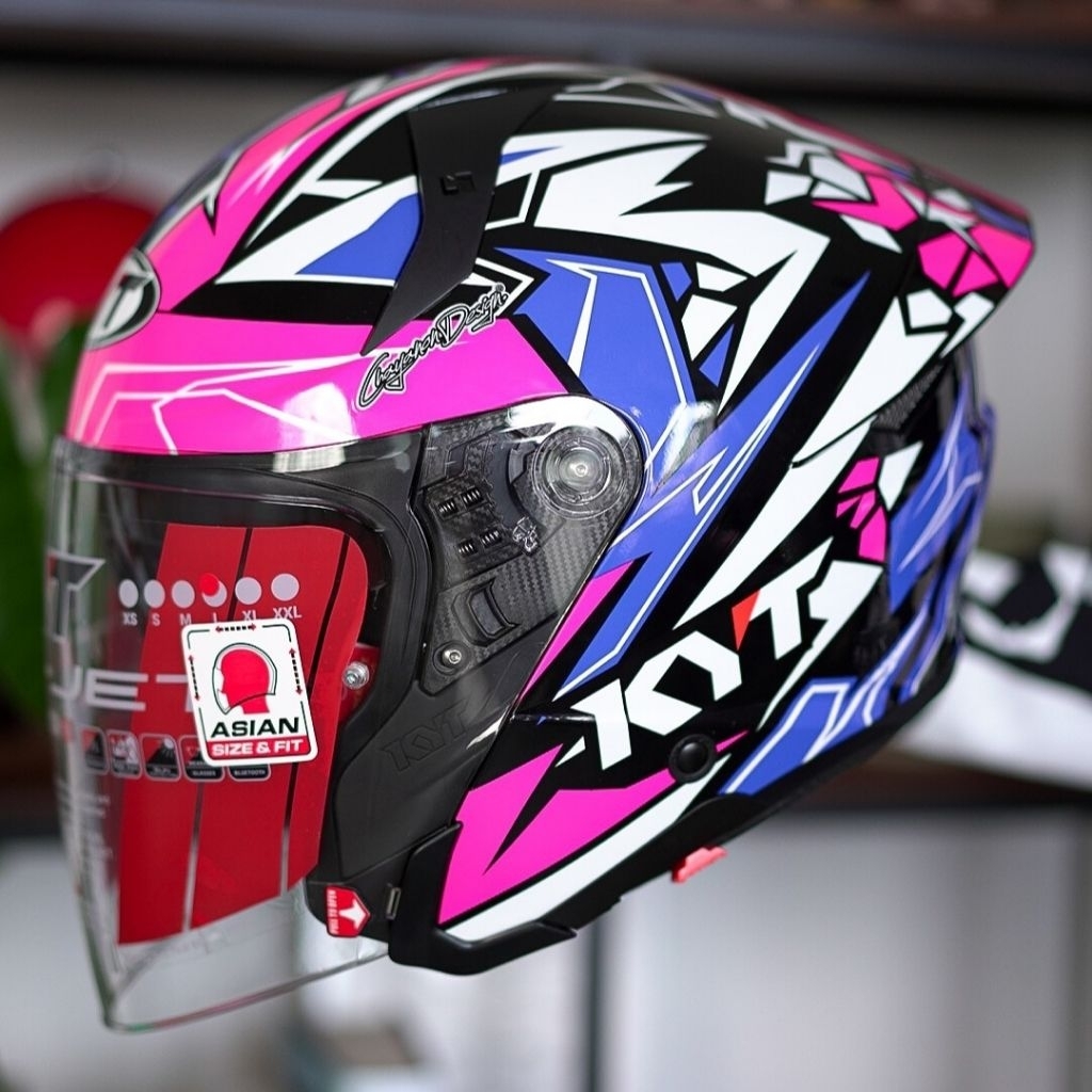 KYT TTR JET KASMA DANIEL ORIGINAL | DOUBLE VISOR | HALF FACE TTR HELMET- JET SPECIAL GP EDITION ...