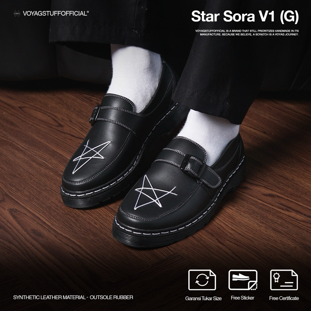 Voyagstuffofficial - Star Sora V1 Men's Black Casual Penny Loafers ...