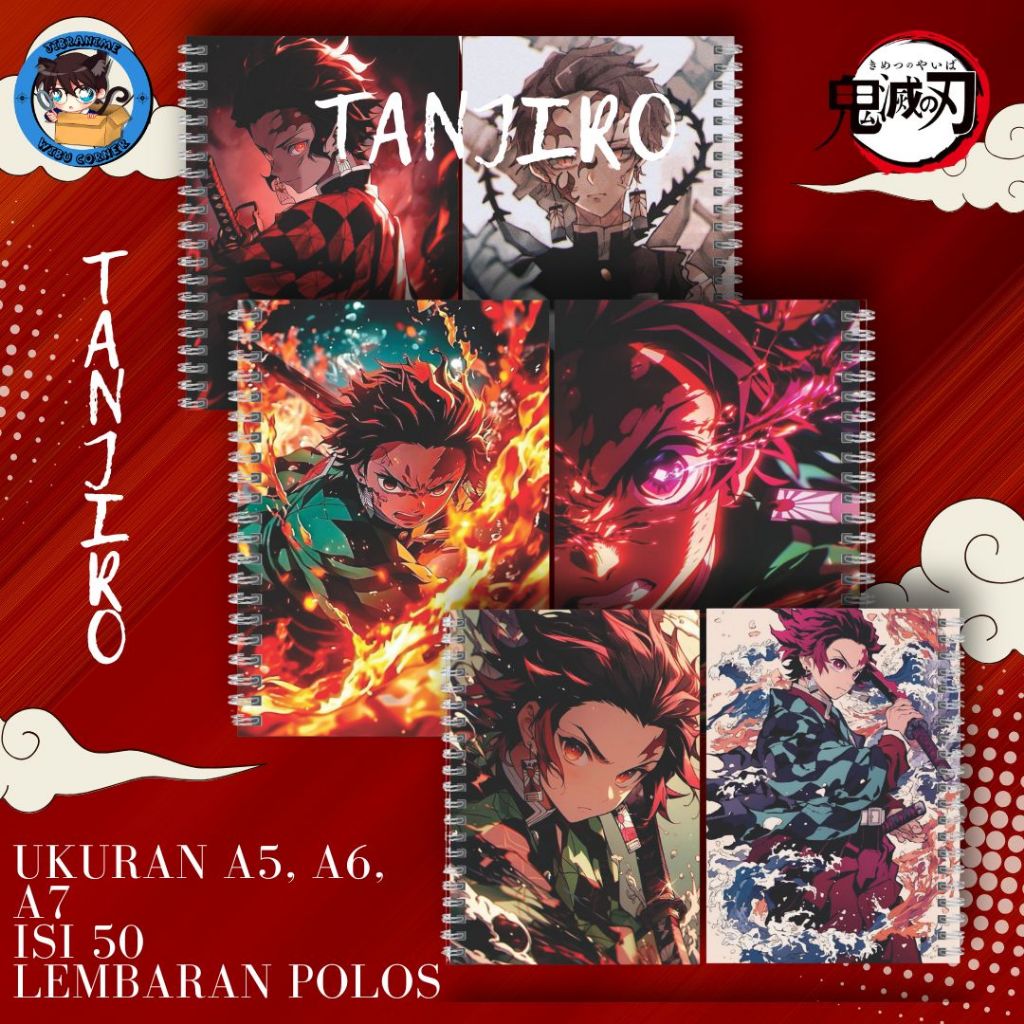 NOTE BOOK TANJIRO KIMETSU NO YAIBA / NOTE BOOK ANIME KIMETSU NO YAIBA ...