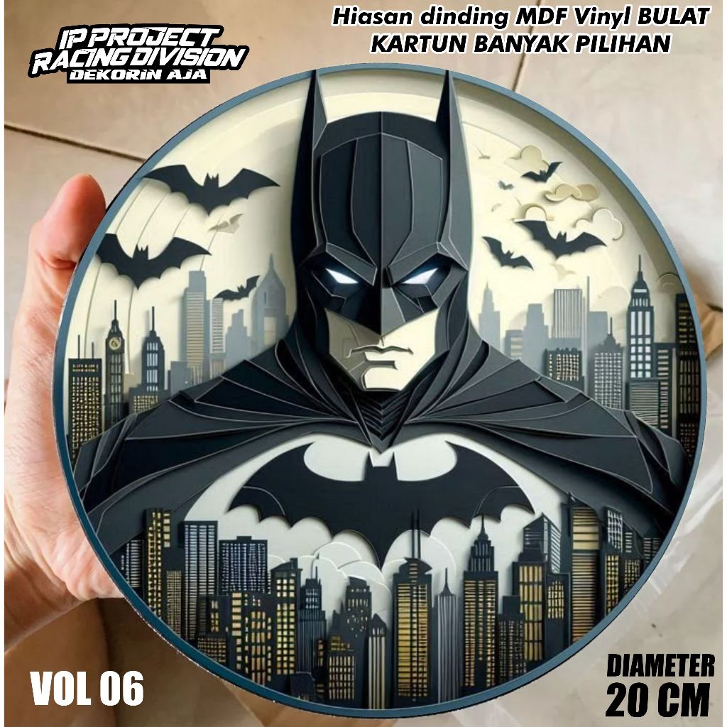 BATMAN room decoration MANY CARTOON OPTIONS GLOSSY 3D MDFDesign VOL.06 ...
