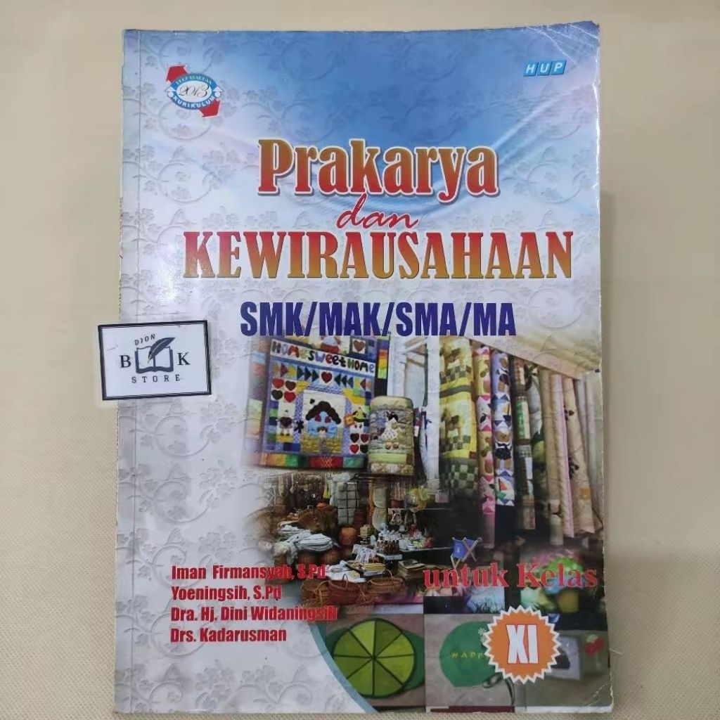 (ORIGINAL) Crafts and Entrepreneurship Book for Class XI SMK/SMA (2013 ...