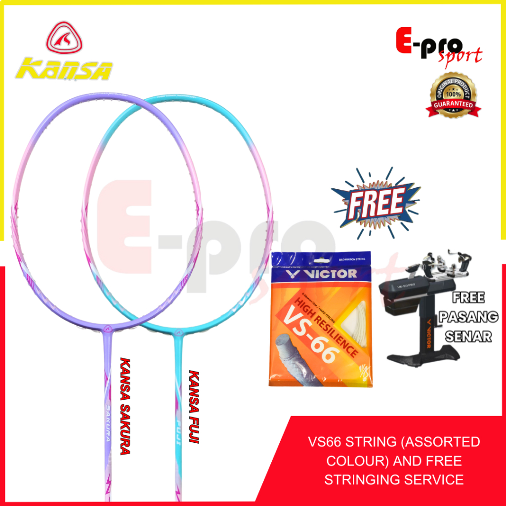 New! Kansa Fuji Kansa Sakura Original Badminton Racket Tension 30 LBS ...