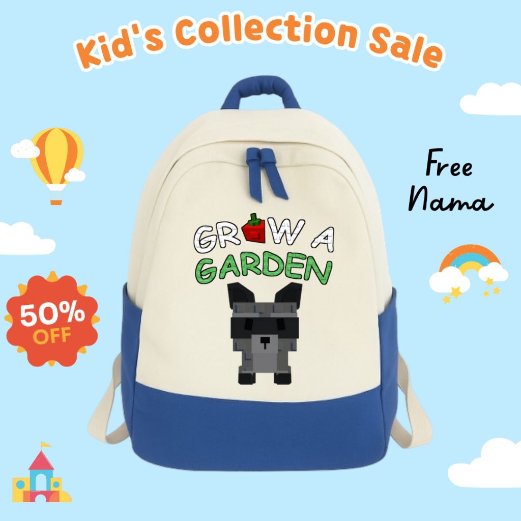 Grow A Garden Roblox Racoon Kids Backpack Free name | Shopee Malaysia