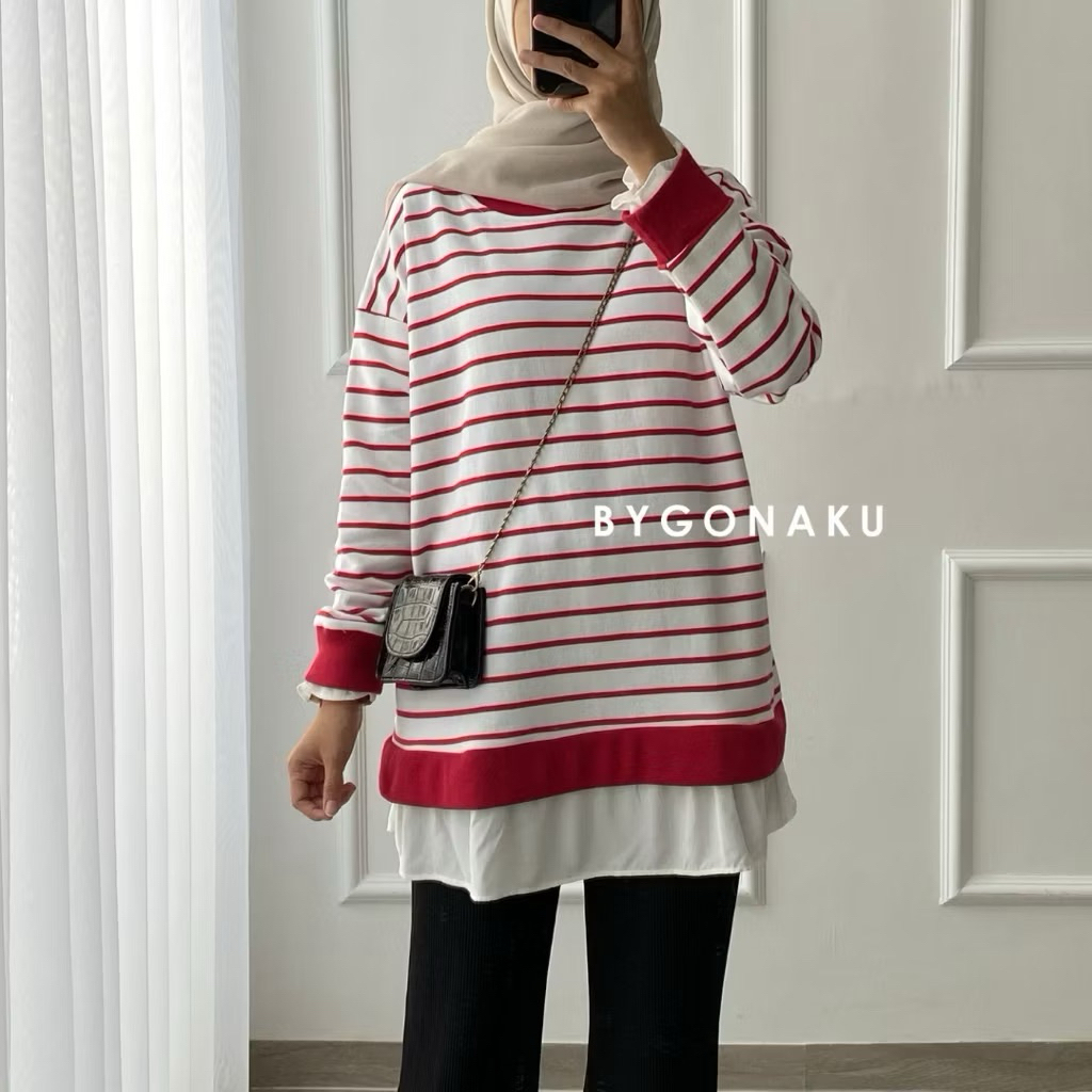 [GONAKU] Suzy Ruffle Top Blouse by Gonaku | Ruffle Knit Blouse ...