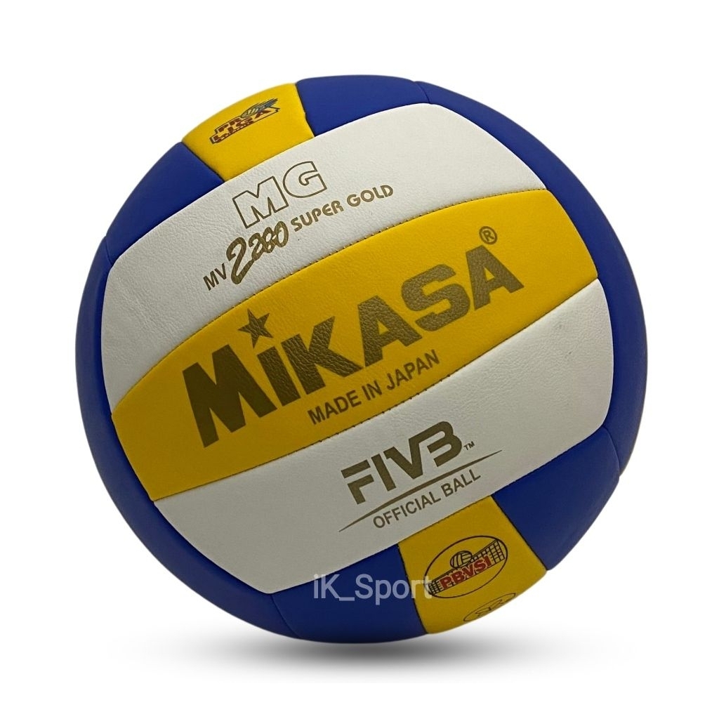 Original MIKASA MV2200 SUPER GOLD Volleyball, Genuine Sewing ...