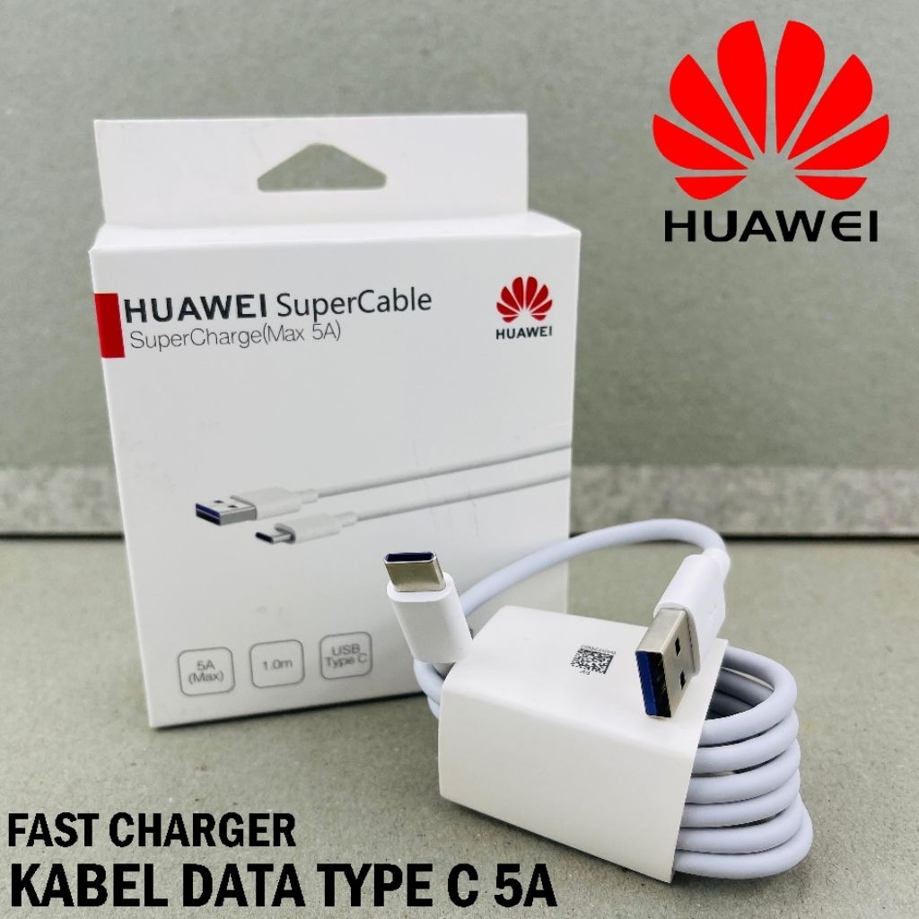 HUAWEI DATA CABLE 5A P30/P30 PRO USB TYPE C SUPER CHARGE ORIGINAL 100% ...