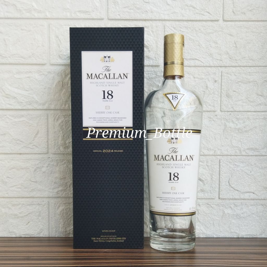Empty Macalan Bottle 18 Sherry Oak Cask 2024 Release Fullset 700ml ...