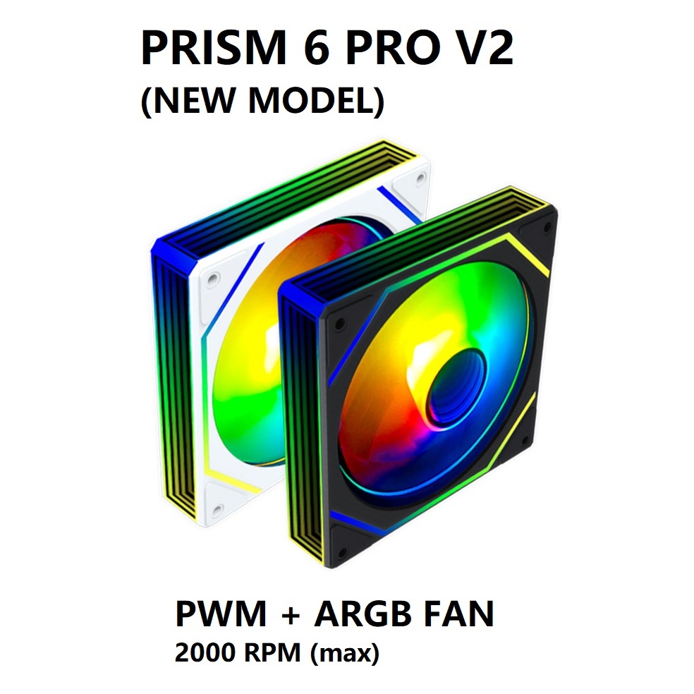 Jungle Leopard Prism 6 Pro V2 NEW MODEL ARGB PWM Fan 12cm Reverse ...