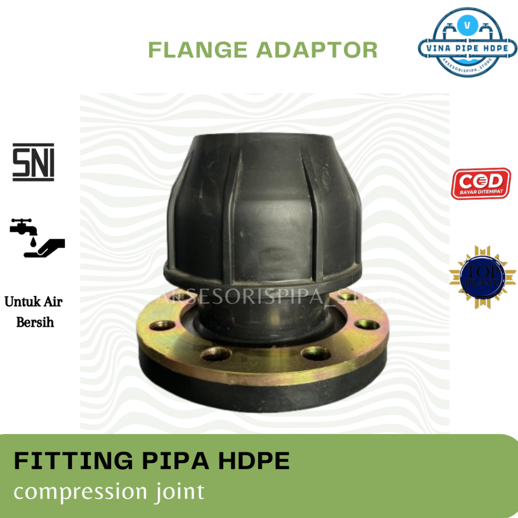 FITTING HDPE FLANGE ADAPTER 63MM 2 INCH OR COUPLER FLANGE ADAPTER 2 ...