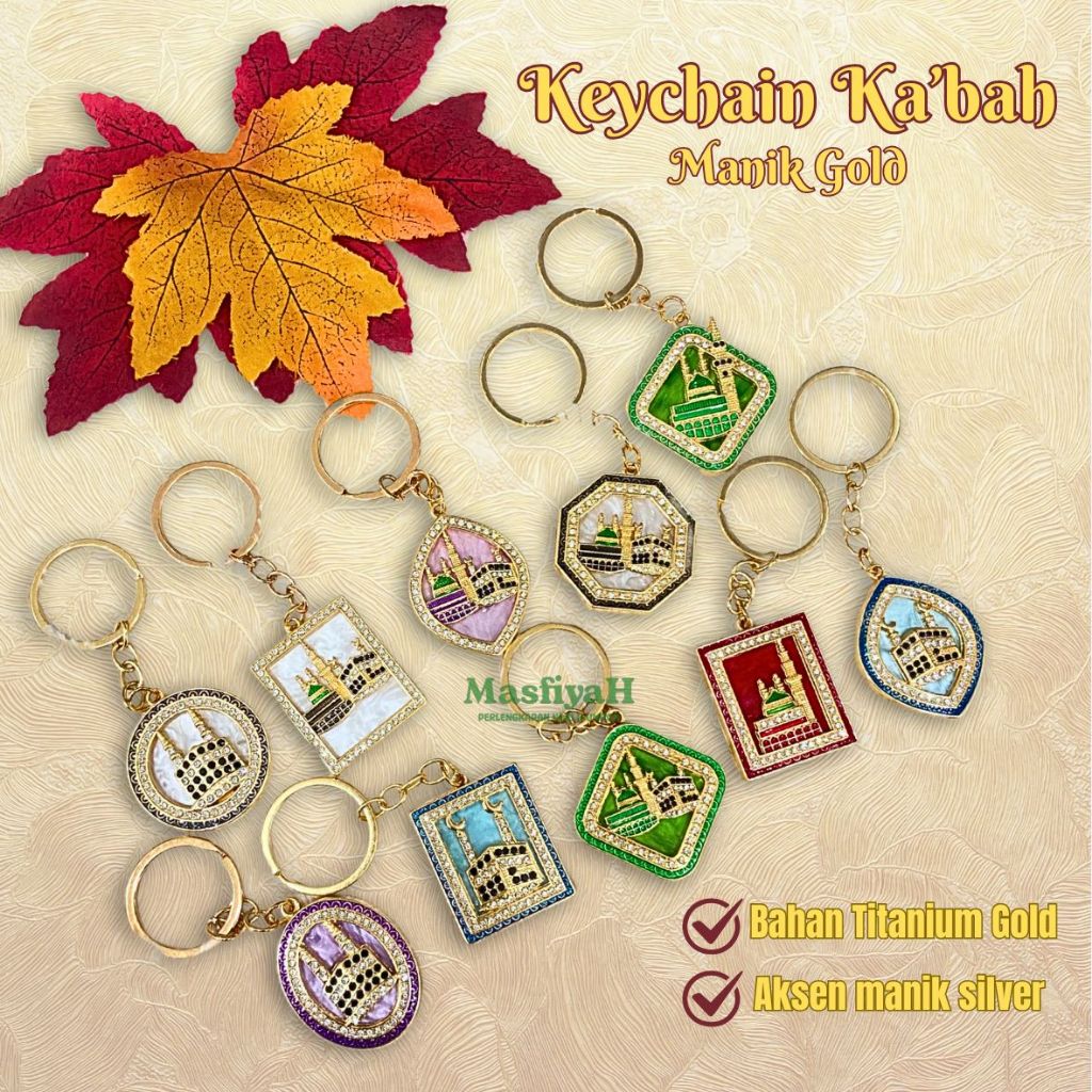GANTUNGAN Ganci Kaaba Beads Gold Keychain Kaaba Beads Ganci Kaaba Hajj ...