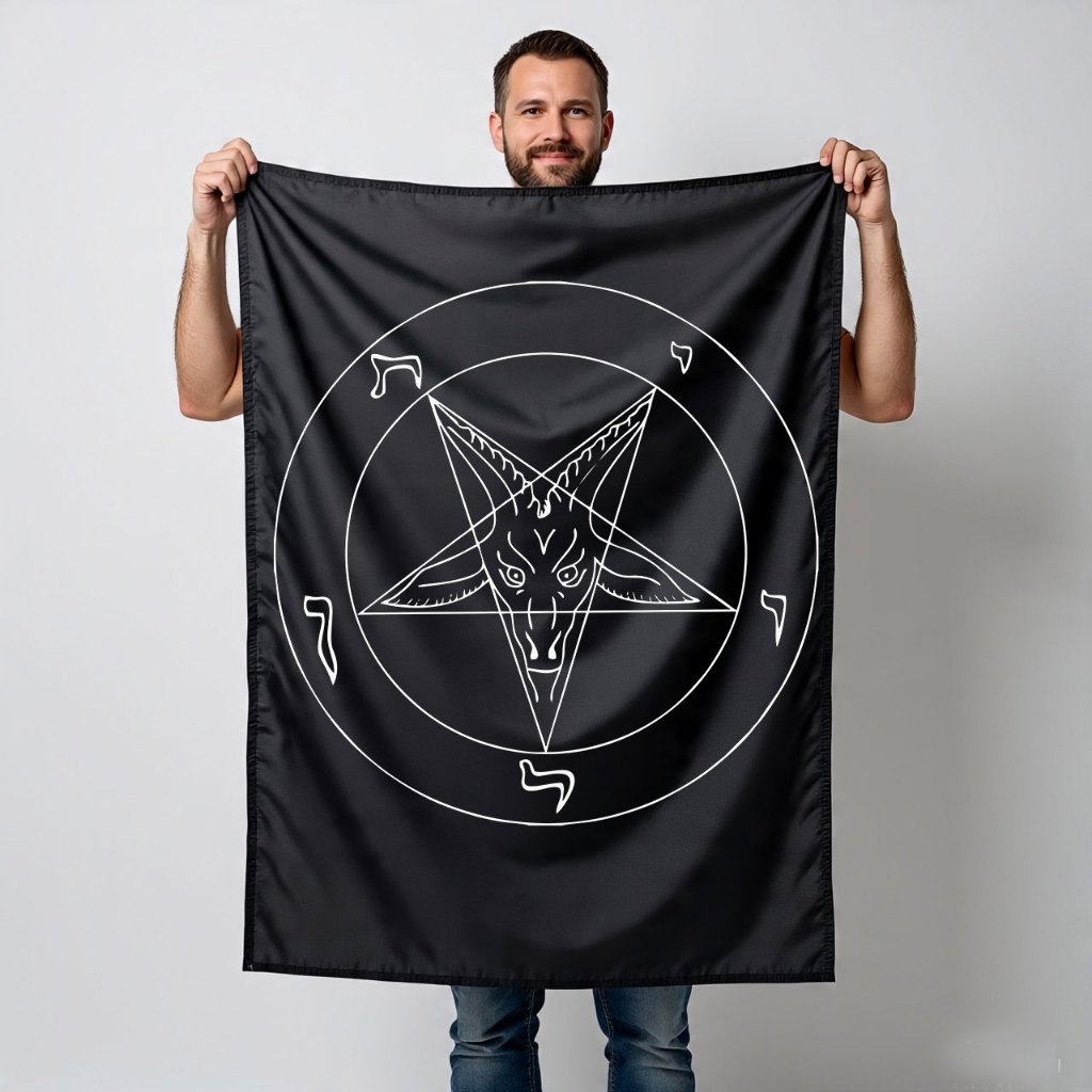 Flag - Sigil of Baphomet - Pentagram / Poster Flag - wall decor ...