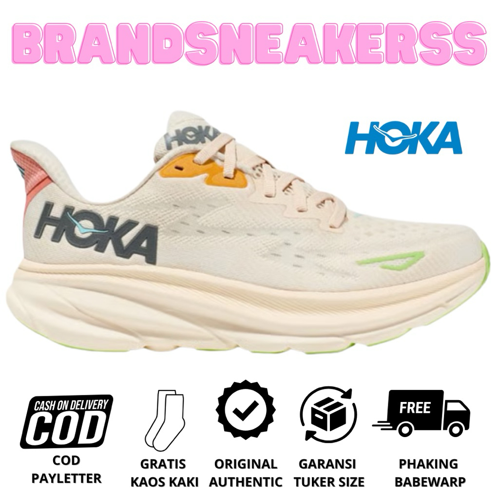 Hoka Original Hoka Clifton 9 Vanilla Astral Women's Running Shoes ...