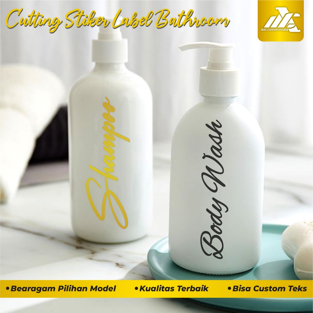 Cutting Custom Label Stickers for Bathroom / Bathroom - Body Wash ...