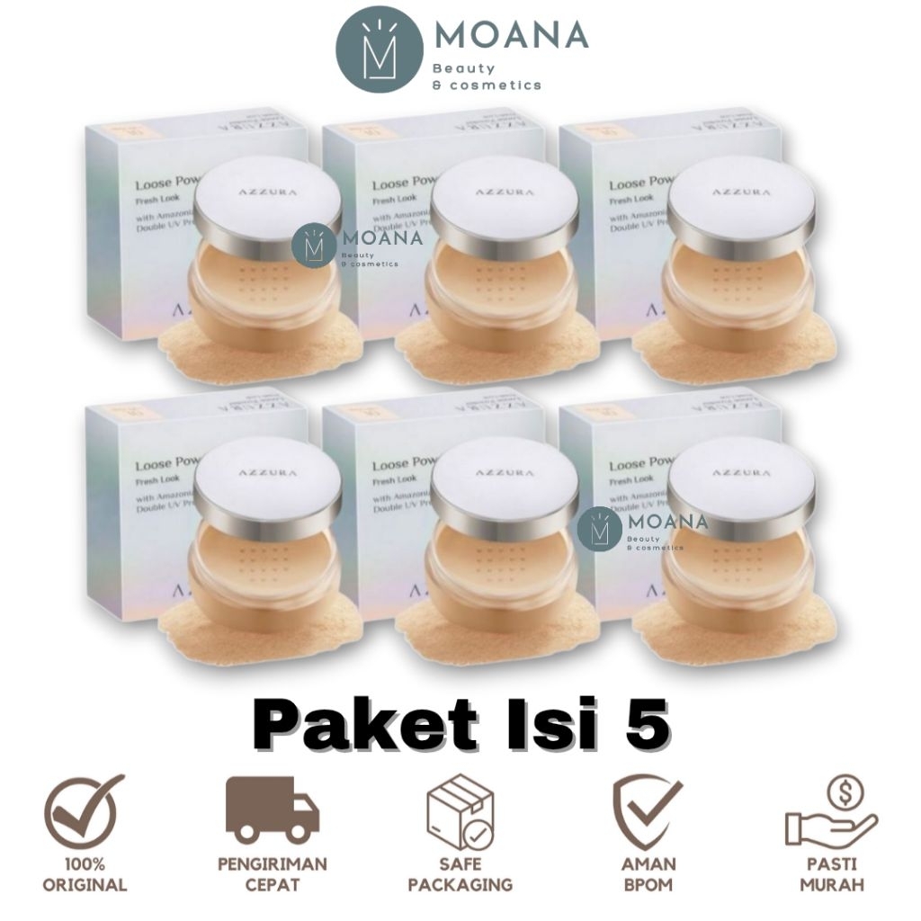 [CONTENTS 5] Azzura Loose Powder 30 Gr | Fresh Look Loose Powder for ...