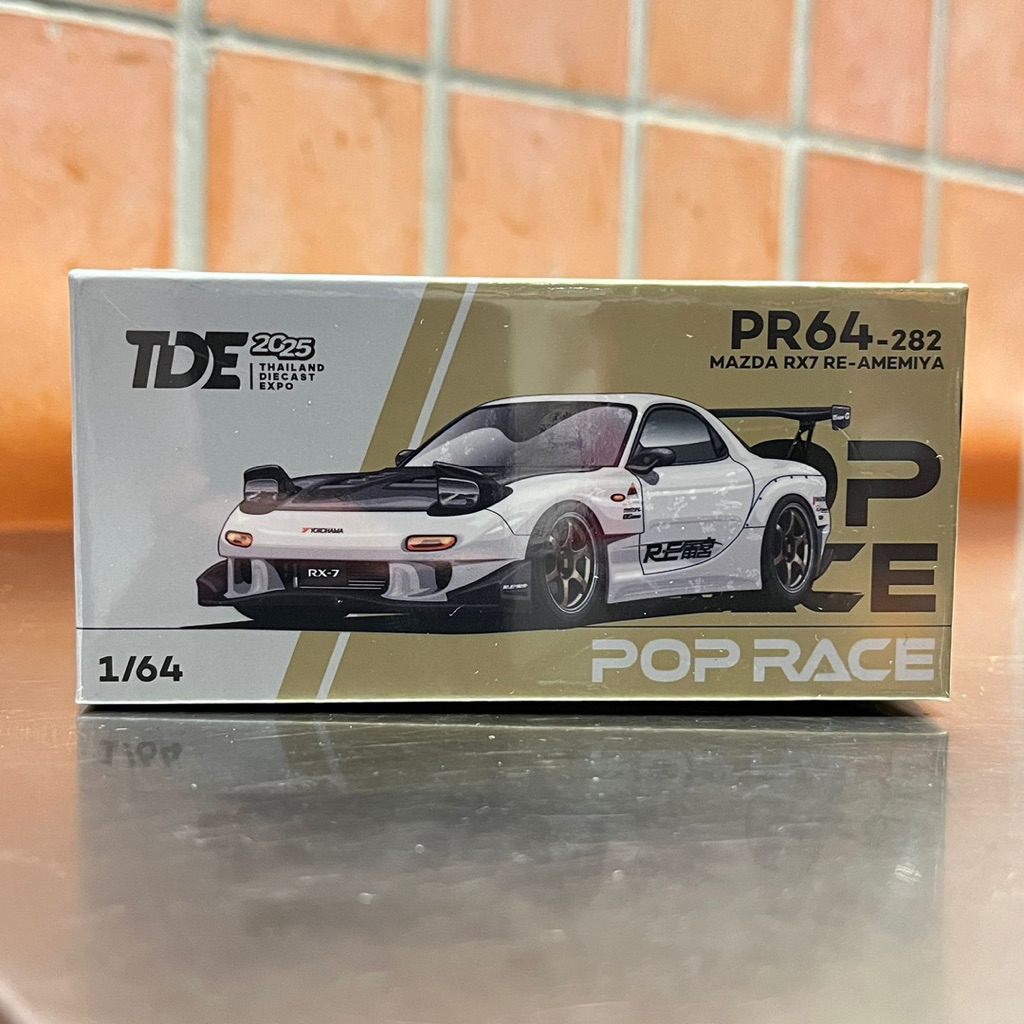 Pop Race 1/64 PR640282 Mazda RX-7 RE-Amemy Widebody WHITE TDE 2025 ...