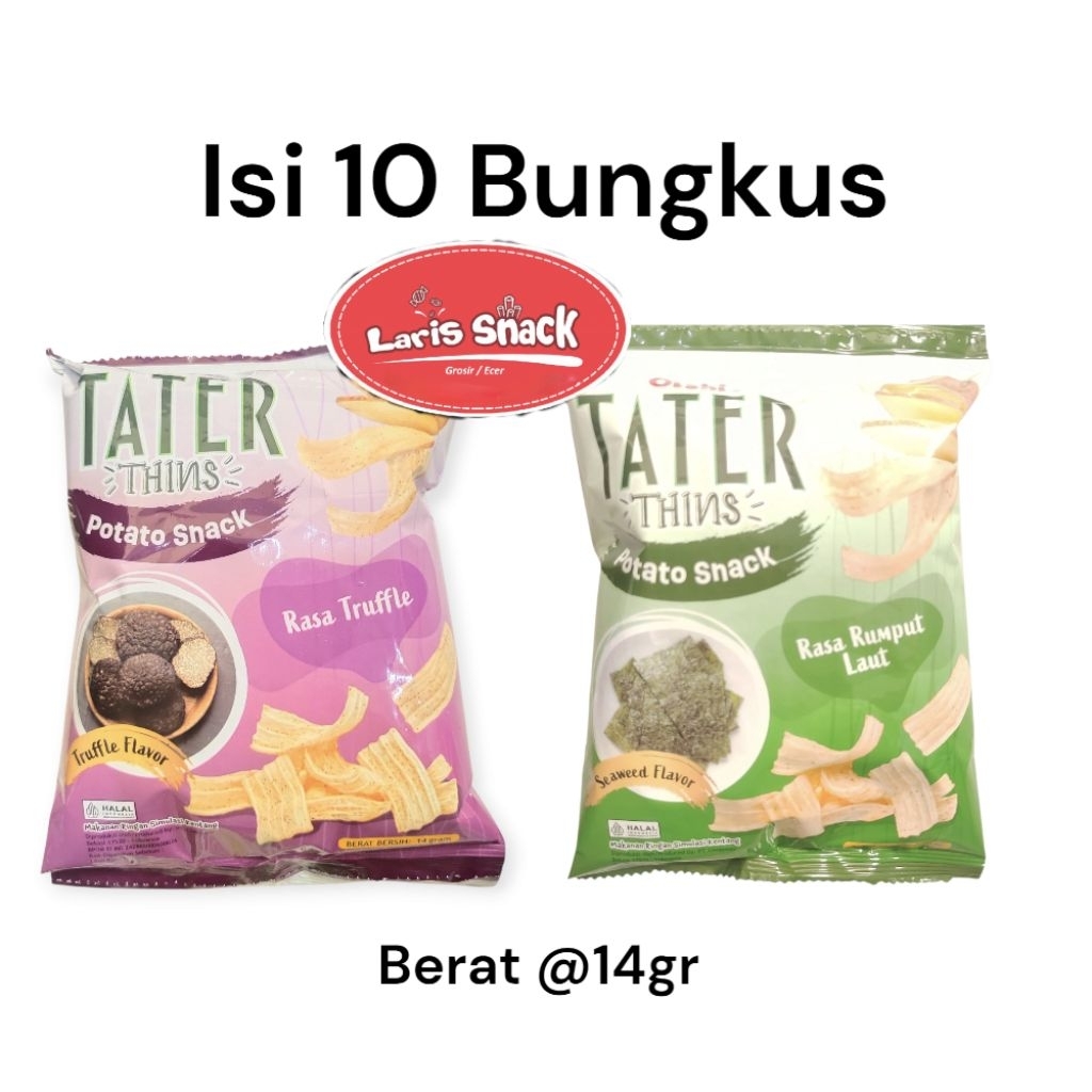 Oishi Tater Potato Snack Various Flavors @14gr (Contents 10 Packs ...