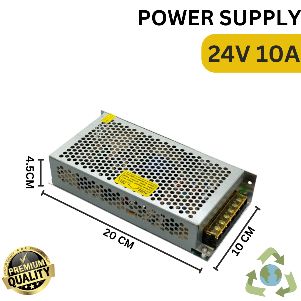 POWER SUPPLY 24V 10A PSU 24V 10 AMPERE SMPS TRANSFORMER SWITCHING POWER ...