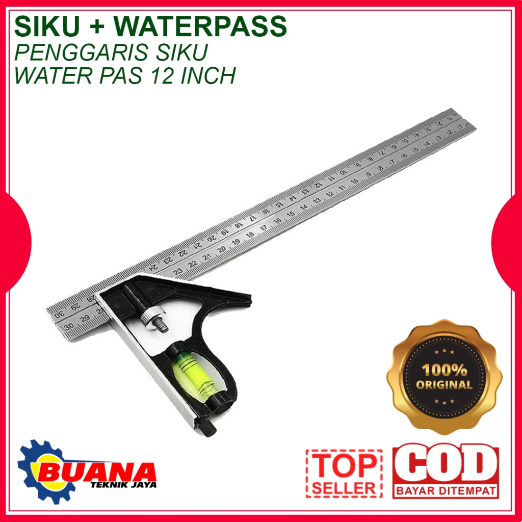 SIKU Angled Ruler L Waterpass Combination Square Ruler Multifunctional ...