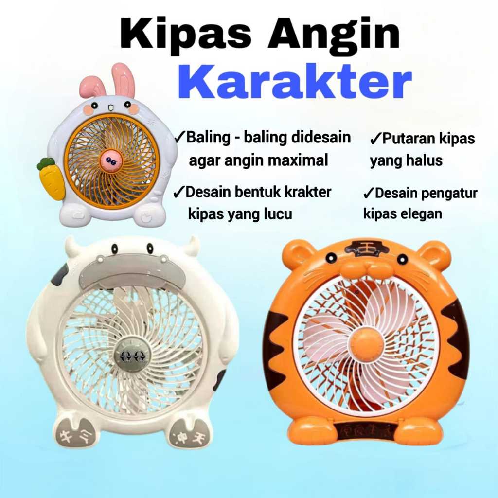 Character Fan Cartoon Character Sitting Fan Cute Character Table Fan ...