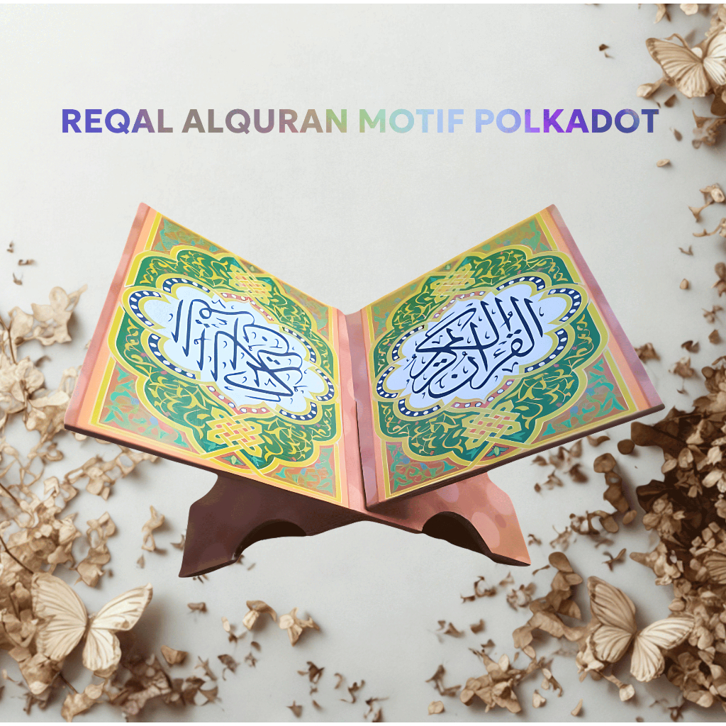 Recalhal Rehal Al-Quran Folding Table Islamic Motif Al-Quran Storage ...